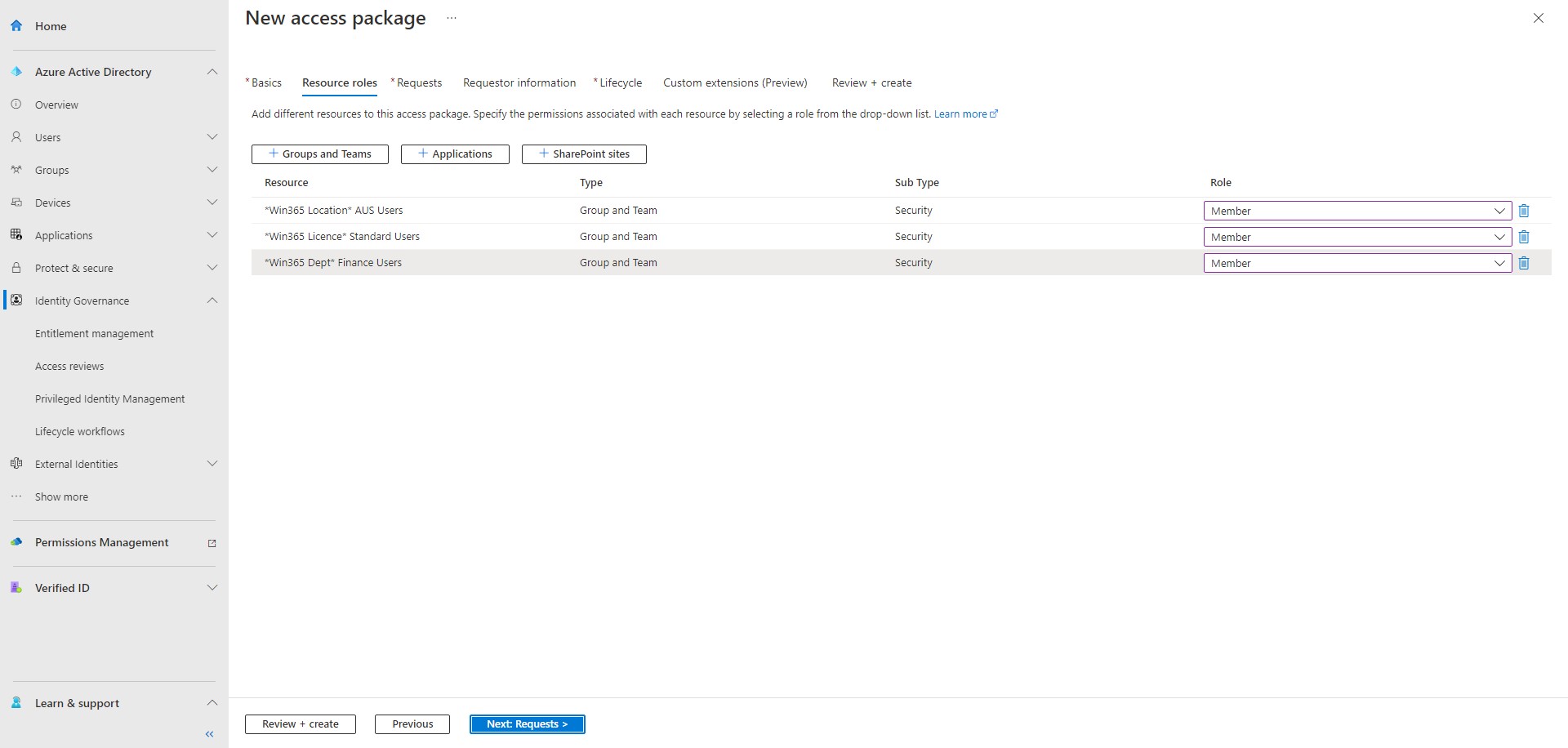 Self-service Windows 365 with AAD Entitlement Management