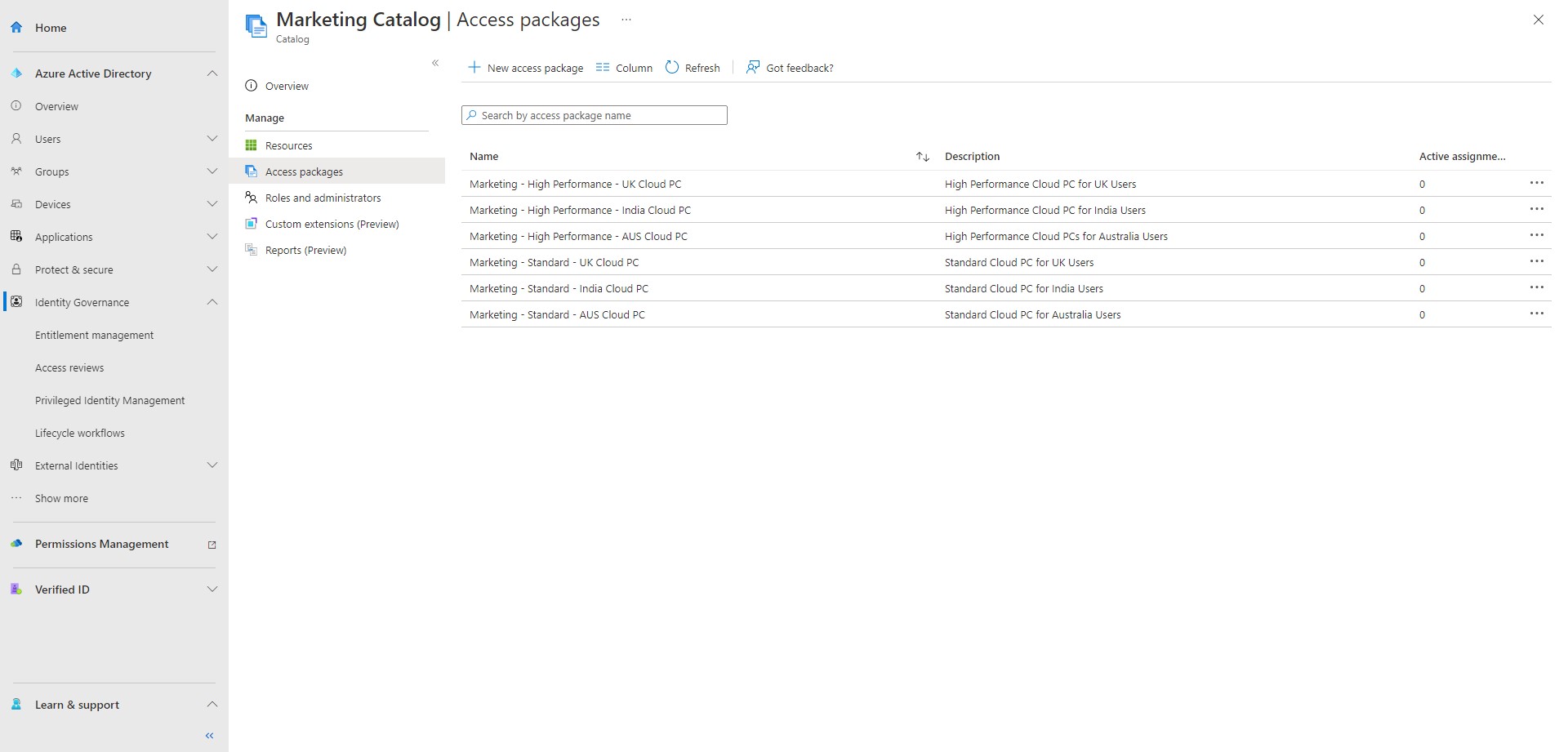 Self-service Windows 365 with AAD Entitlement Management