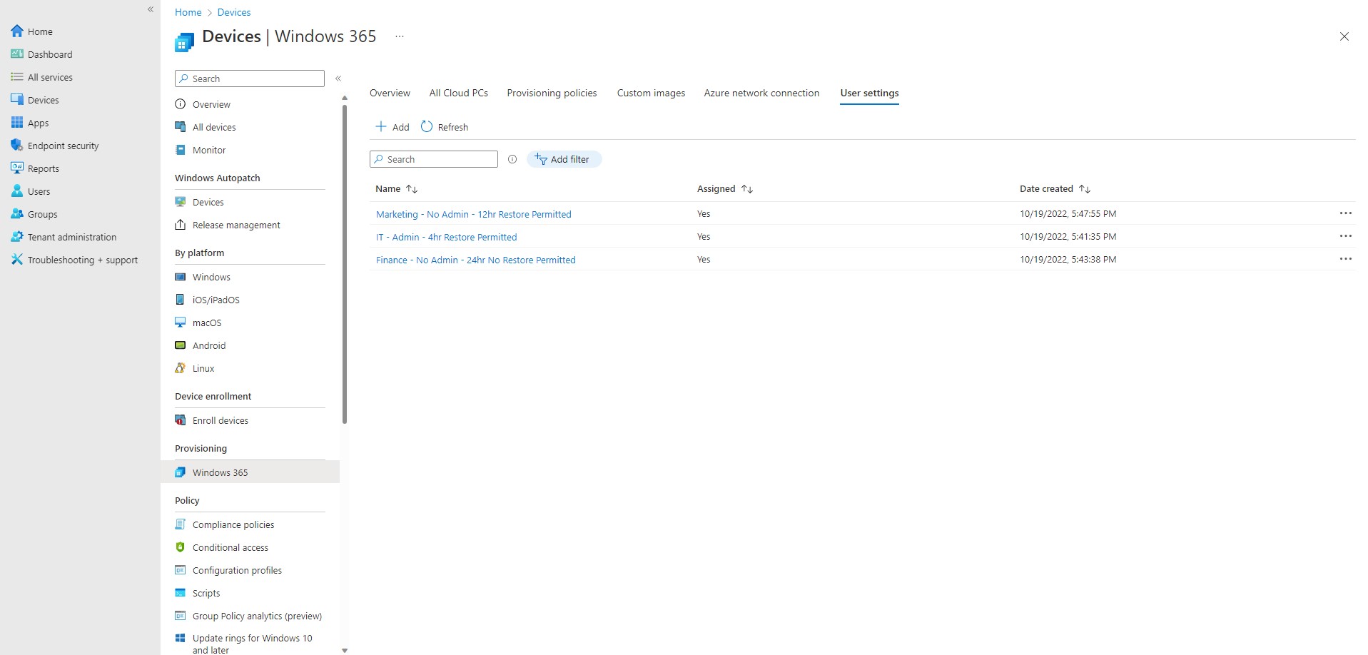 Self-service Windows 365 with AAD Entitlement Management