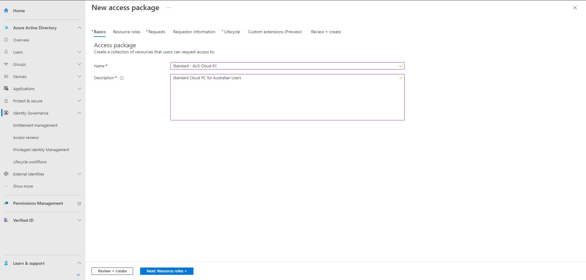 Self-service Windows 365 with AAD Entitlement Management